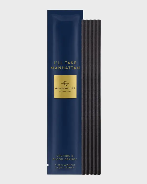 GLASSHOUSE FRAGRANCES I'll Take Manhattan 5 Replacement Scent Stems