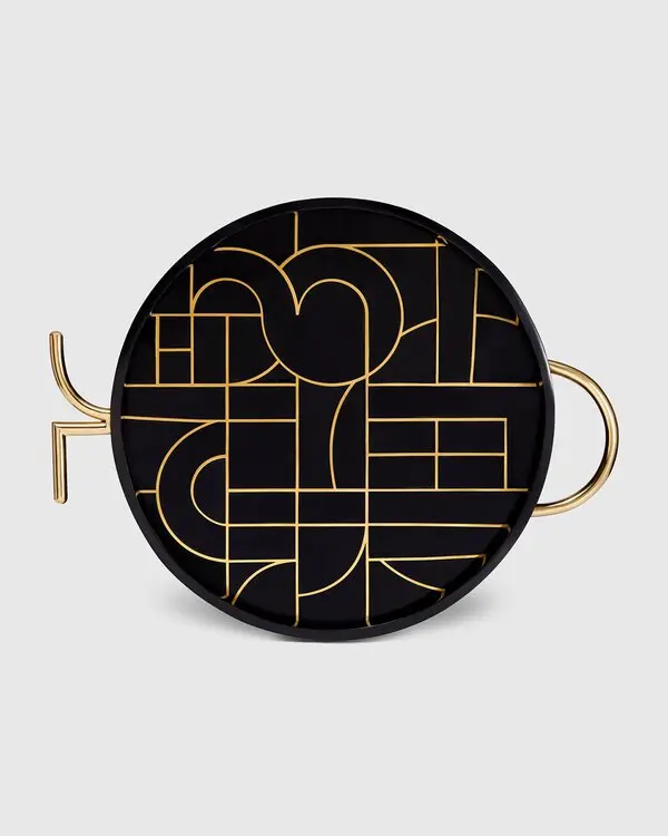 L'Objet Kelly Behun Decorative Round Tray, 16