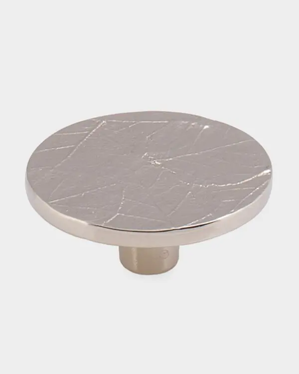 Michael Aram Forest Leaf Round Knob Nickel Plate