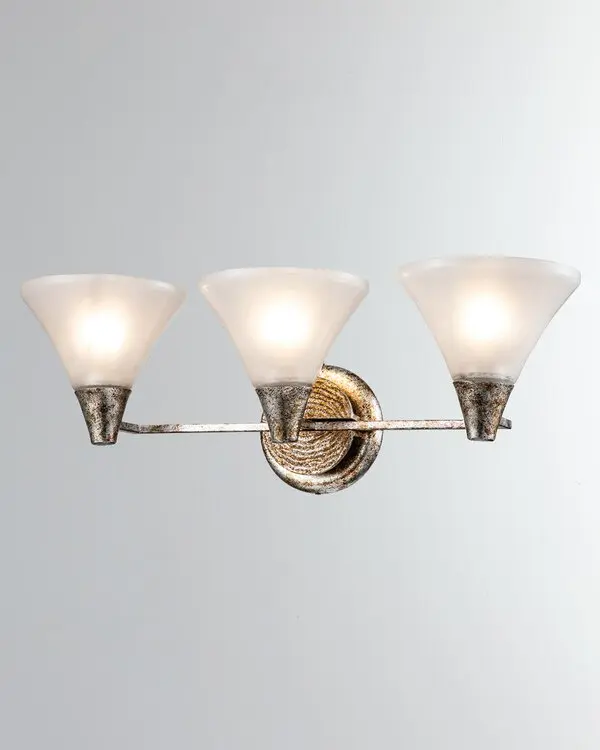 LUCAS + MCKEARN Lemoine 3-light Bath Bar 25 - Silver Leaf