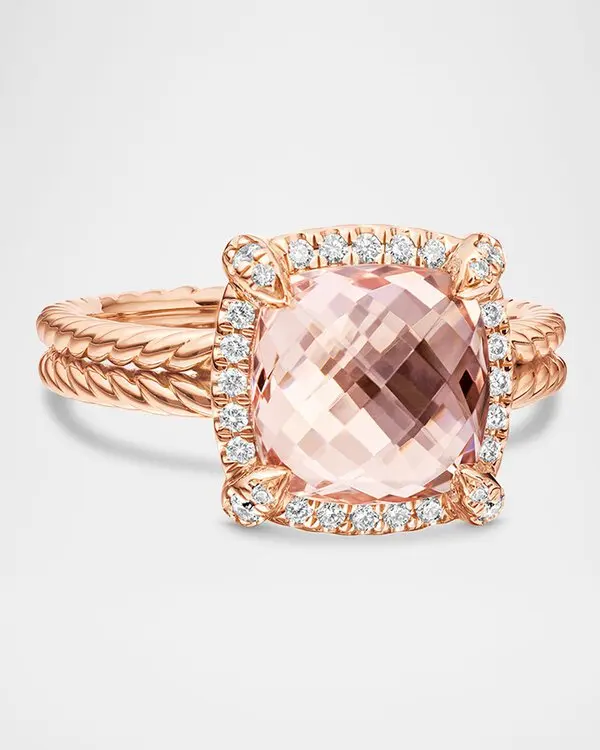 David Yurman Châtelaine Ring - Morganite & Diamond
