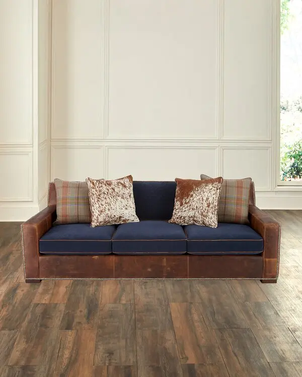MASSOUD Darlene Leather Sofa 101