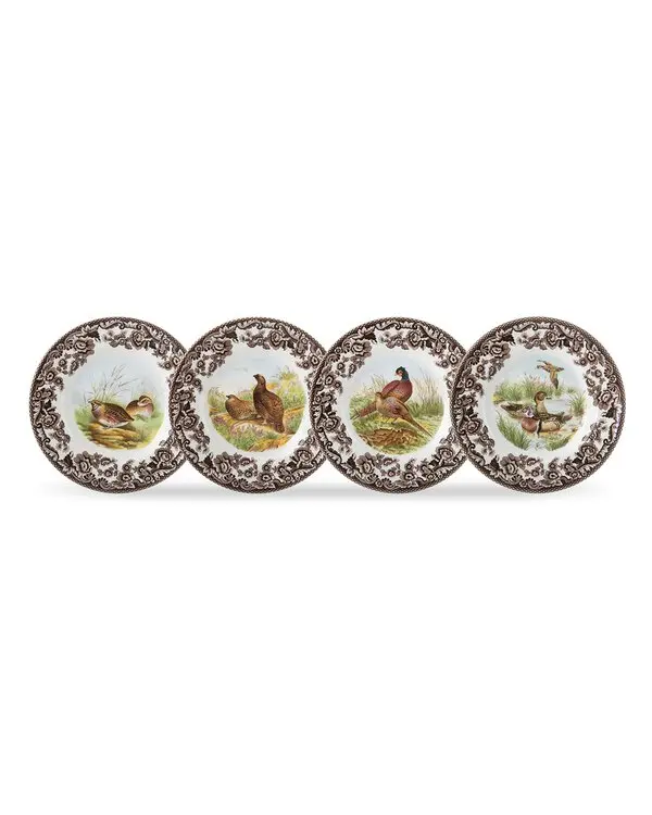 SPODE Woodland Birds Canape Plates, Set Of 4 - One-color | Editorialist