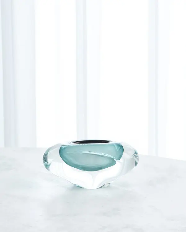 GLOBAL VIEWS Abstract Bean Small Vase - Azure