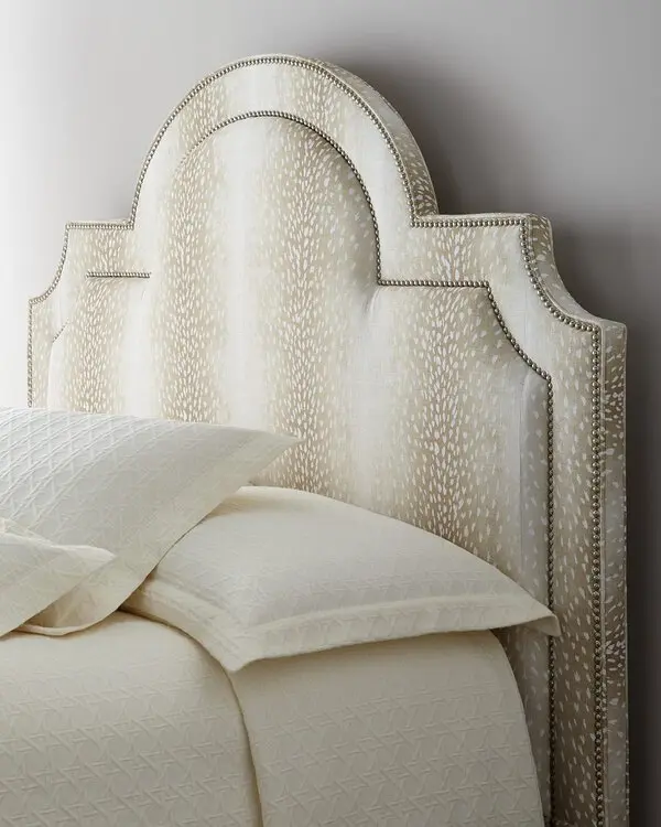 MASSOUD Maurice Animal-print Queen Headboard - Tan, White