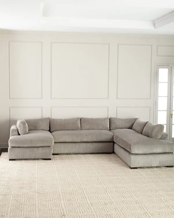 OLD HICKORY TANNERY Mitchell Upholstered Sectional Sofa 136.5