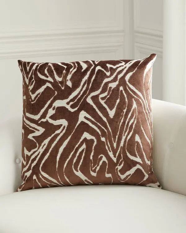 D.V. KAP HOME Zuniga Pillow - Chocolate