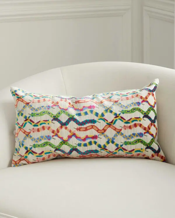 D.V. KAP HOME Slither Lumbar Pillow, 14" X 24
