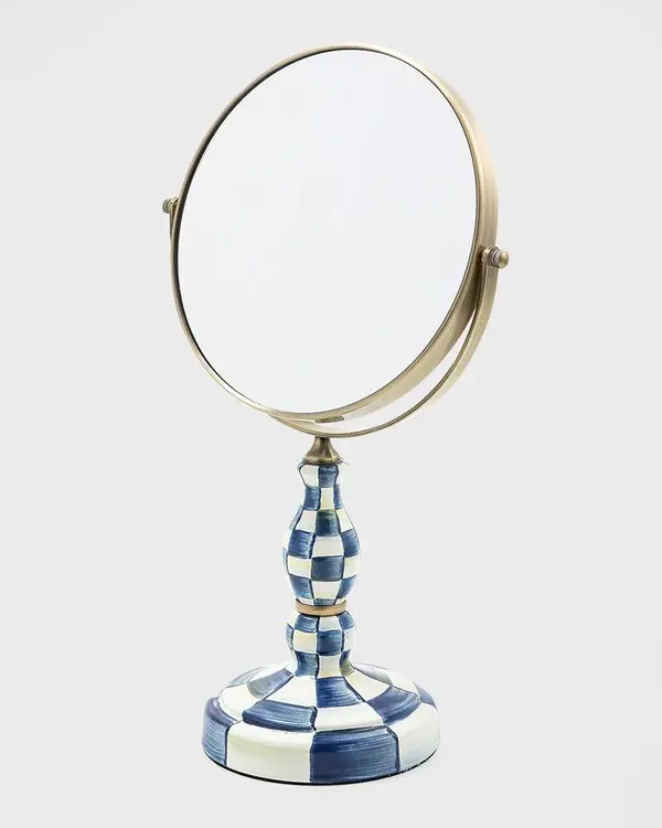MACKENZIE-CHILDS Royal Check Enamel Vanity Mirror