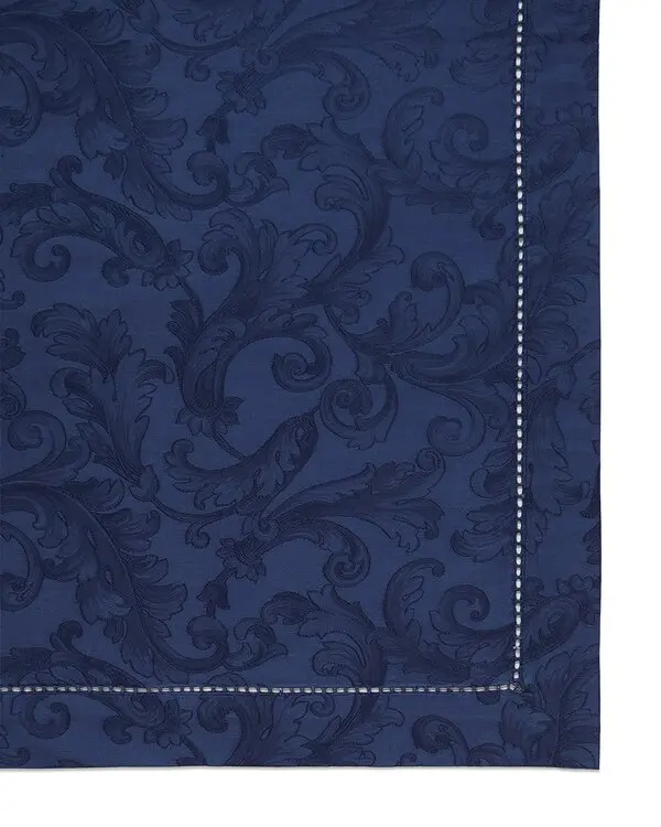 SFERRA Acanthus Jacquard Tablecloth 70" X 162 - Sapphire