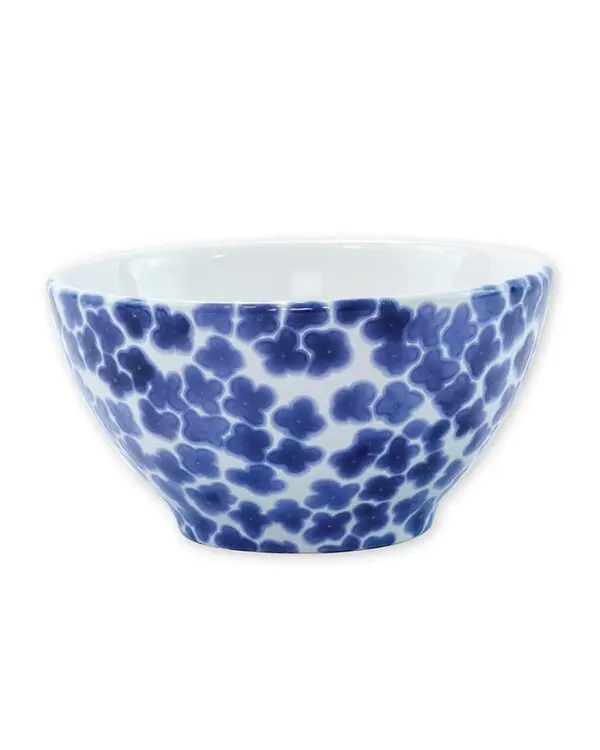 VIETRI Santorini Flower Cereal Bowl - Blue/white