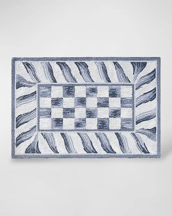 MACKENZIE-CHILDS Sterling Check Rug, 2' X 3