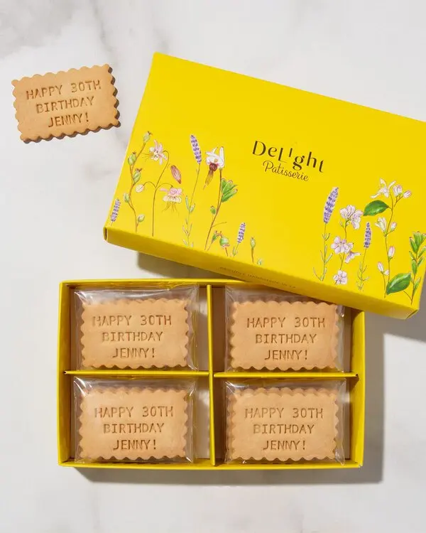 DELIGHT PATISSERIE Custom Message Shortbread Cookies Personalized