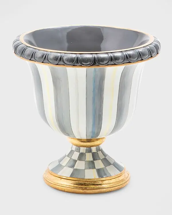 MACKENZIE-CHILDS Sterling Stripe Tabletop Urn - One-color