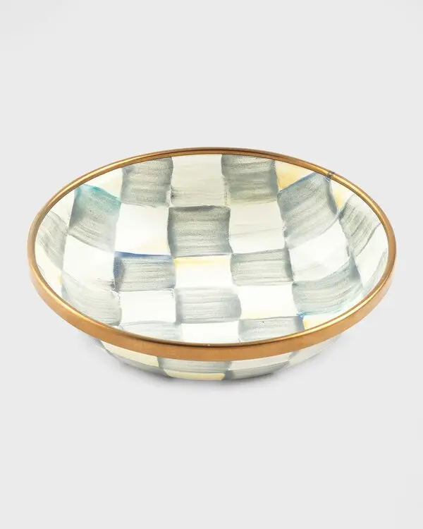MACKENZIE-CHILDS Sterling Check Enamel Dipping Bowl