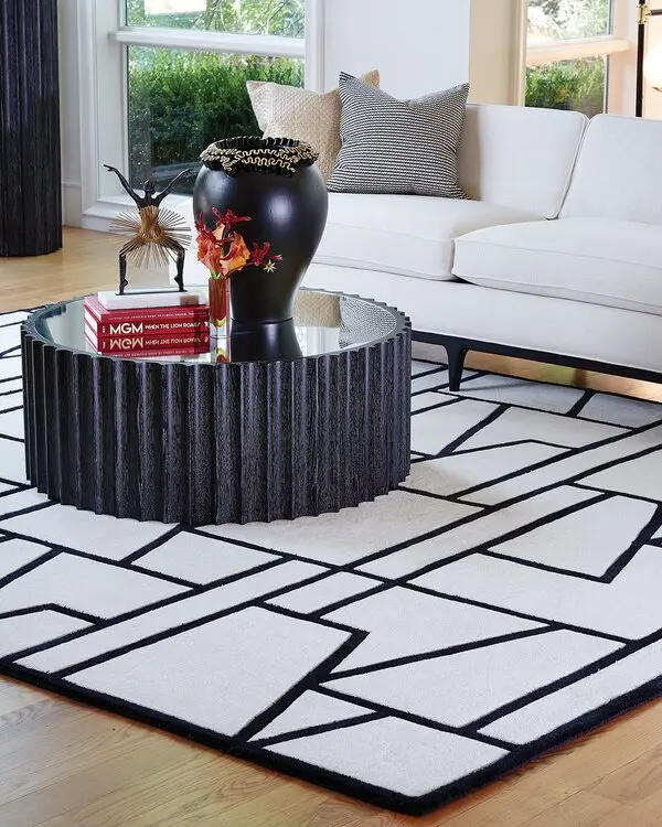 GLOBAL VIEWS Zig Zag Hand-tufted Rug, 5' X 8
