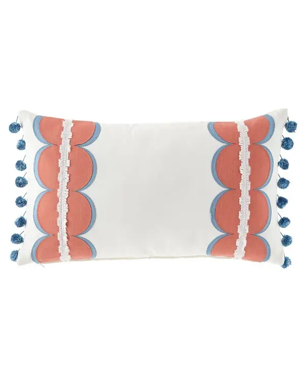 EASTERN ACCENTS Celerie Kemble Wicking Cloud Pillow, 13" X 22 - Coral