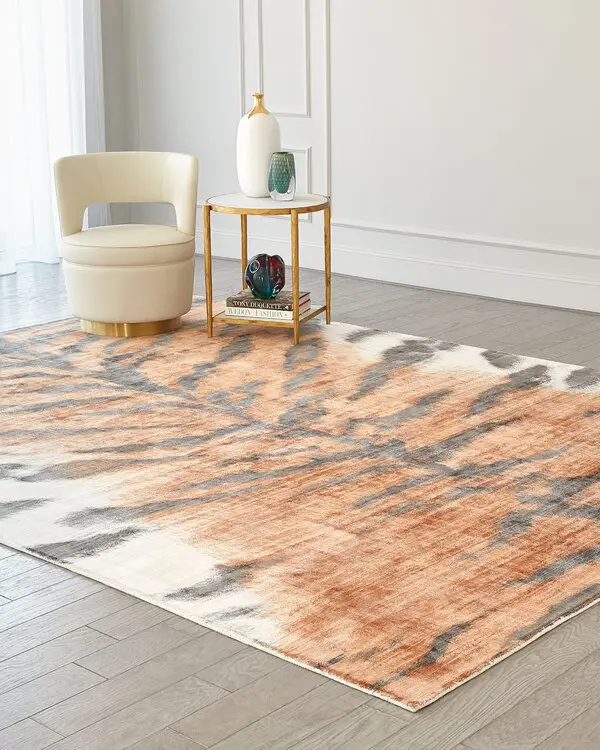 GLOBAL VIEWS Tiger Stripe Hand-woven Rug, 10' X 14