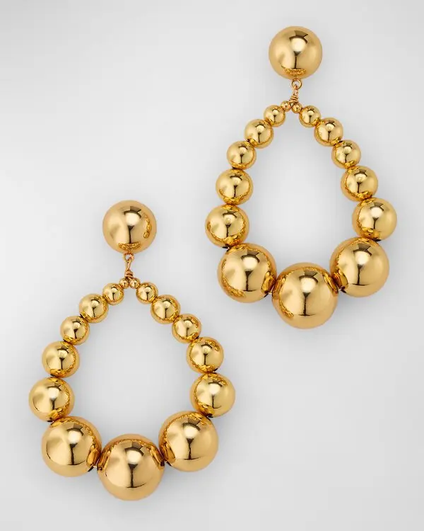 KENNETH JAY LANE Oval Drop Hoop Earrings
