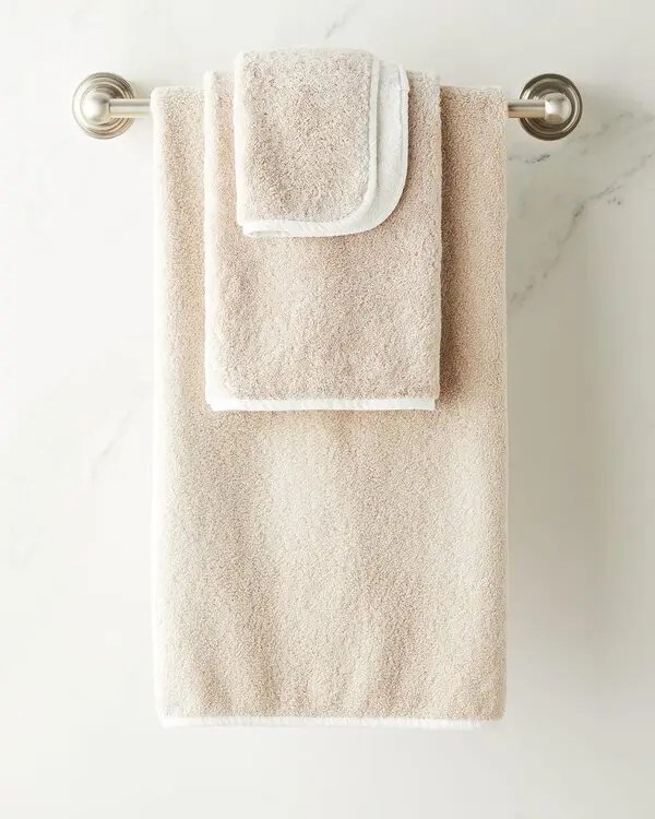 GRACCIOZA Bicolor Hand Towel - Snow/fog