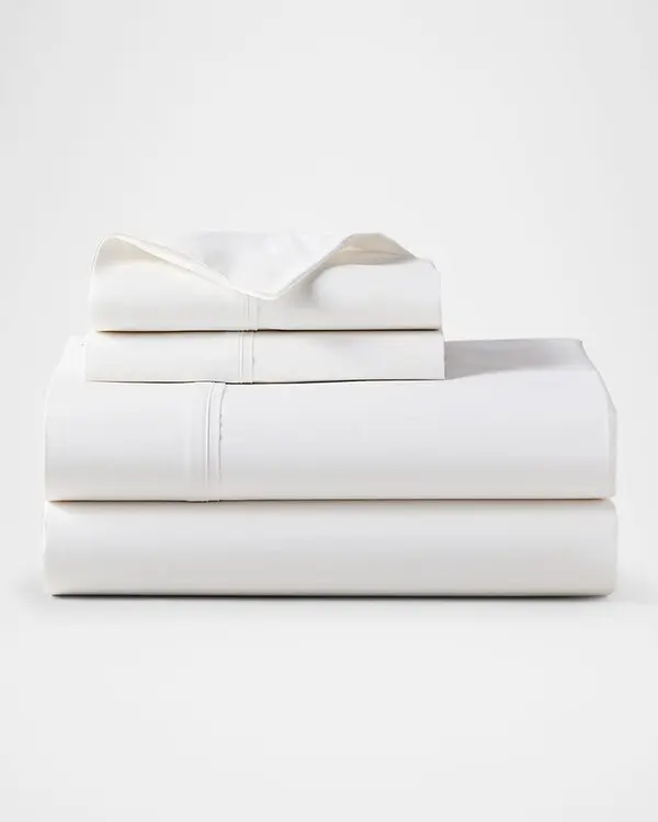 Ralph Lauren Organic 464 Percale Flat Sheet - Tux White