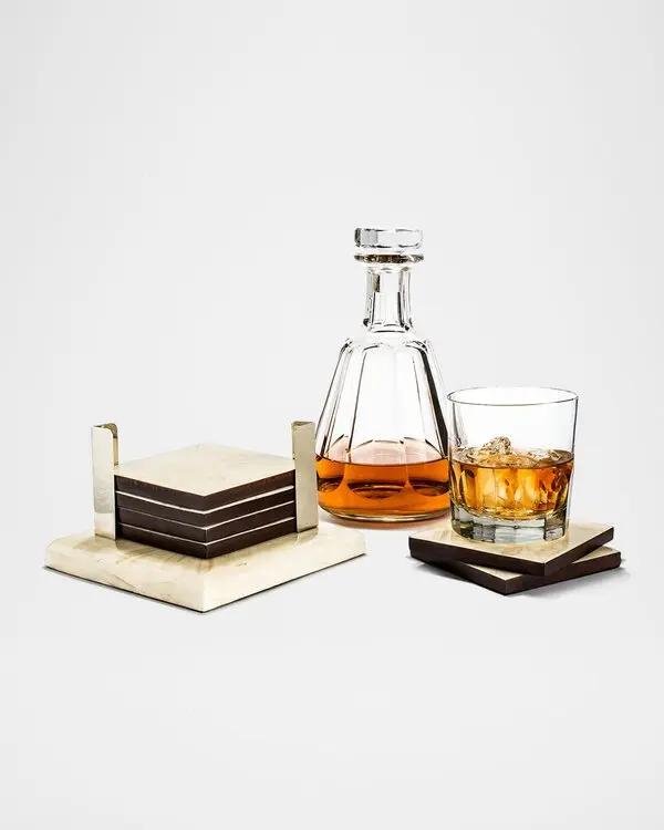 LADORADA Light Almendro 6-coaster Set With Silver Holders