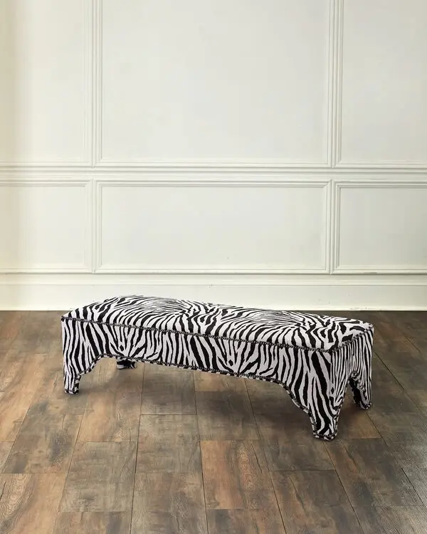 MASSOUD Angelia Hair On Hide Bench, 60