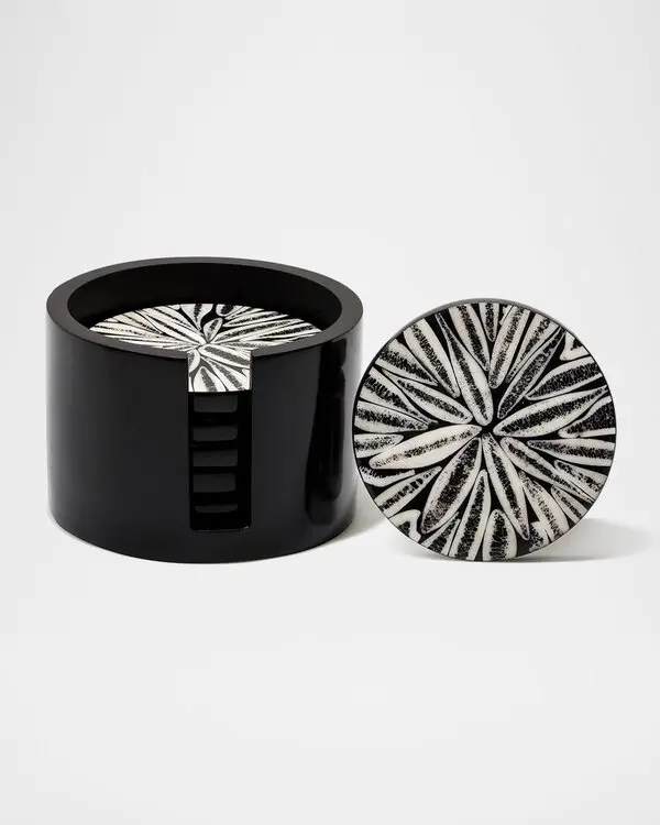 LADORADA Almendro Coaster Set, Black