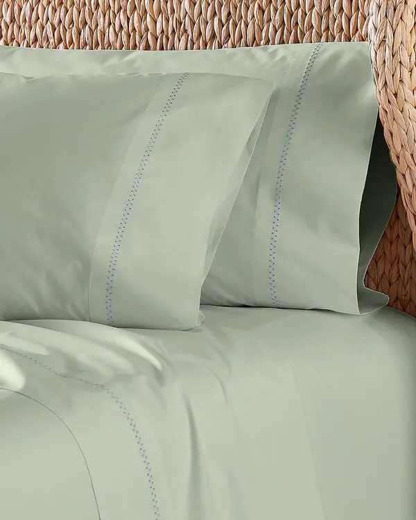 JOHN ROBSHAW Anketi Organic Pillowcase Pair, King - Sage