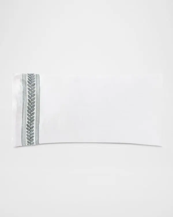 EASTERN ACCENTS Amberlynn Velvet Leaf Sham, Left Border
