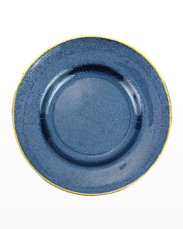 VIETRI Metallic Glass Sapphire Salad Plate - One-color