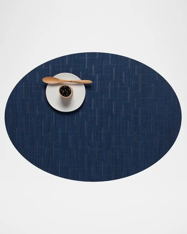 CHILEWICH Bamboo" Oval Placemat - Lapis