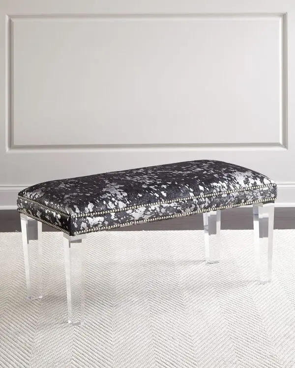 MASSOUD Kofi Hair On Hide Bench, 60