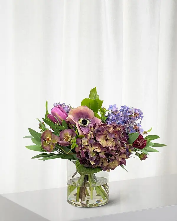 WINWARD HOME Lilac Poppy Arrangement In A Vase