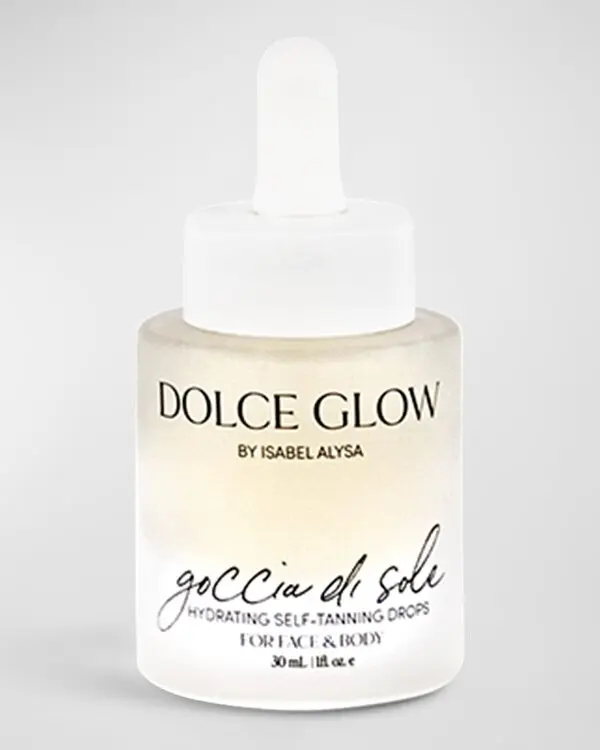 DOLCE GLOW BY ISABEL ALYSA Goccia De Sole Hydrating Tanning Drops Face And Body, 1 Oz