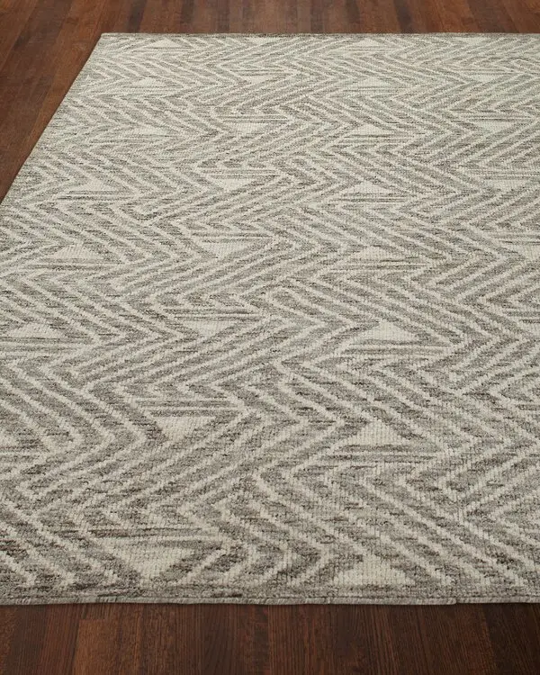 EXQUISITE RUGS Twilight Hand-knotted Rug, 9' X 12 - Gray/white
