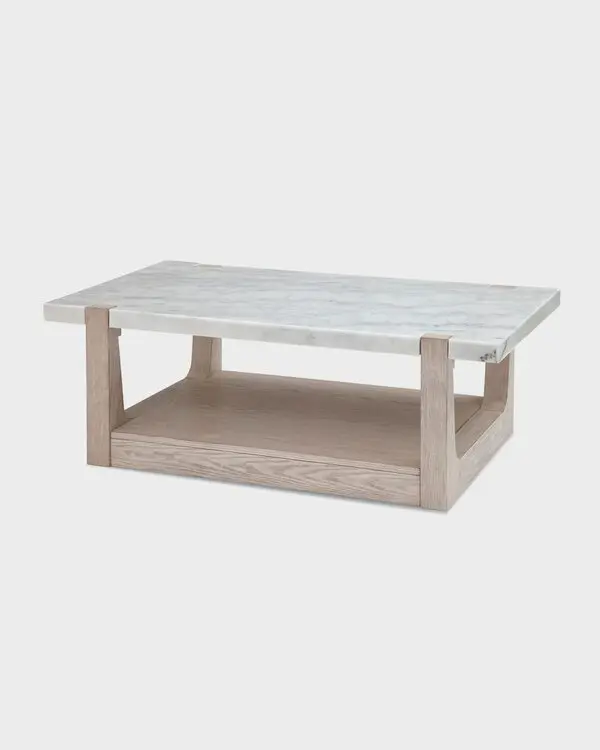 KATHERINE NOBLE BY BMC Nantucket Marble Top Coffee Table