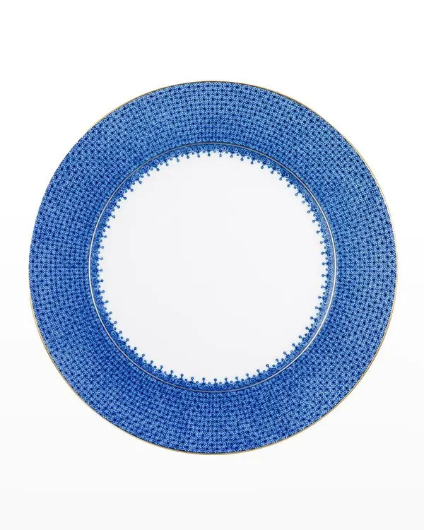 MOTTAHEDEH Blue Lace Charger Plate - Blu/wht