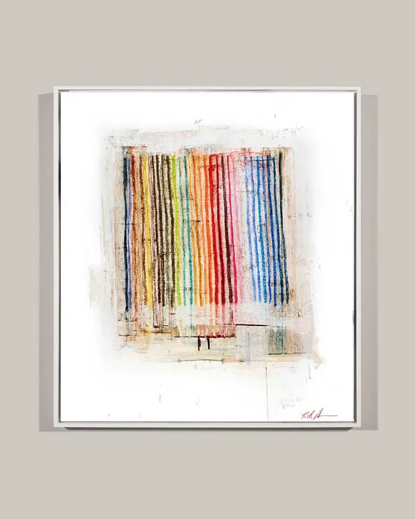 RFA FINE ART Vertical Rainbow Lines Giclee