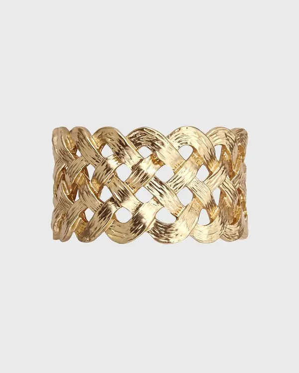 L'Objet Braided Gold-plated Napkin Ring Jewels, Set Of 4 - One-color