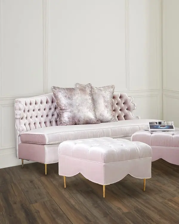 HAUTE HOUSE Valentina Sofa With Tufted Ottomans