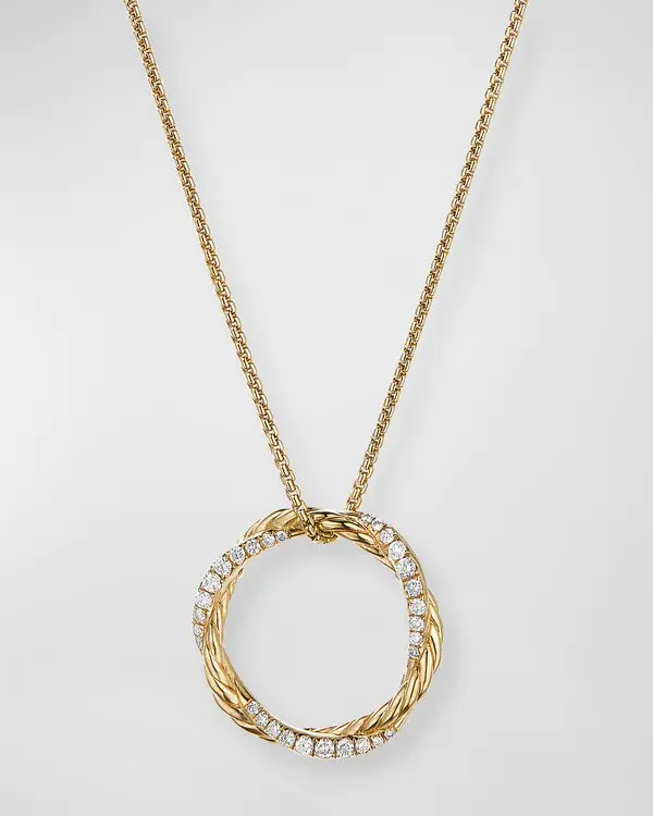 David Yurman Petite Pavé Infinity Pendant Necklace - Diamond