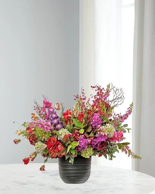 WINWARD HOME Mixed Floral Arrangement In Planter