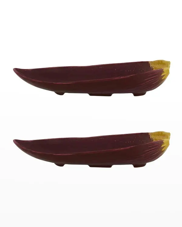 BORDALLO PINHEIRO 12" Bananas From Madeira Serving Trays, Set Of 2