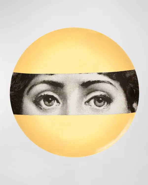 FORNASETTI Tema E Variazioni No.32 Wall Plate - Blackwhitegold