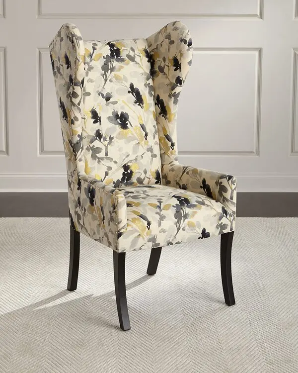 PENINSULA HOME COLLECTION Maha Sapphire Wingback Chair
