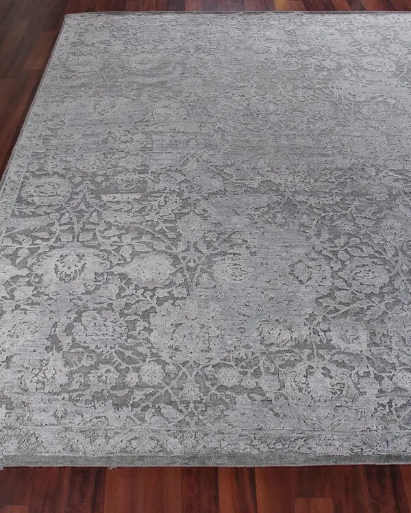 EXQUISITE RUGS Augustin Hand-knotted Rug, 6' X 9 - Silver