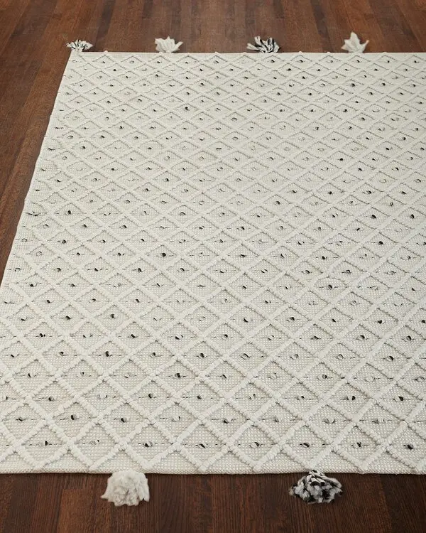 SURYA RUGS Tybee Hand-woven Indoor/outdoor Rug, 5' X 8 - Ivory/gray