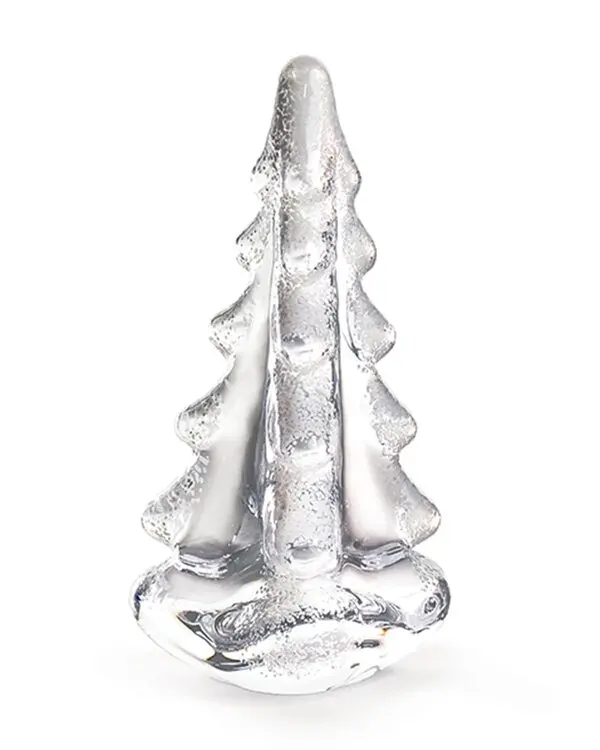 SIMON PEARCE Snowy Branches Evergreen 4" Glass Decor