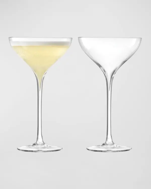 LSA Savoy Champagne Saucers, Set Of 2 - Clear